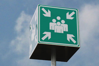 Verzamelplaats-bord plaatsen: hoe werkt dat?