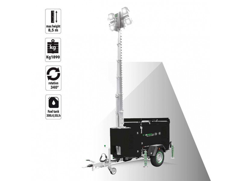 Lichtmast X-Solar 4 x 60 W LED kopen | Visser Assen