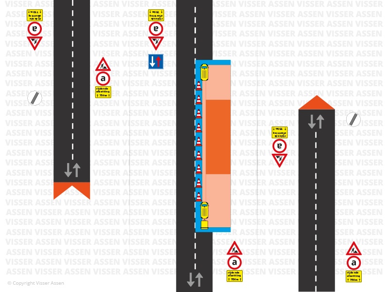 Wegafzetting Rijdende afzetting 1323b