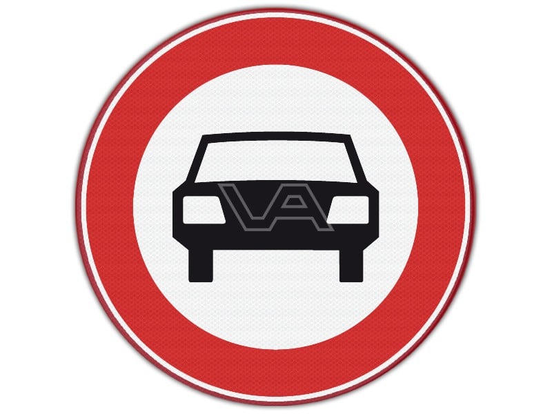 Verkeersbord RVV C06 - Verboden voor auto's | Visser Assen